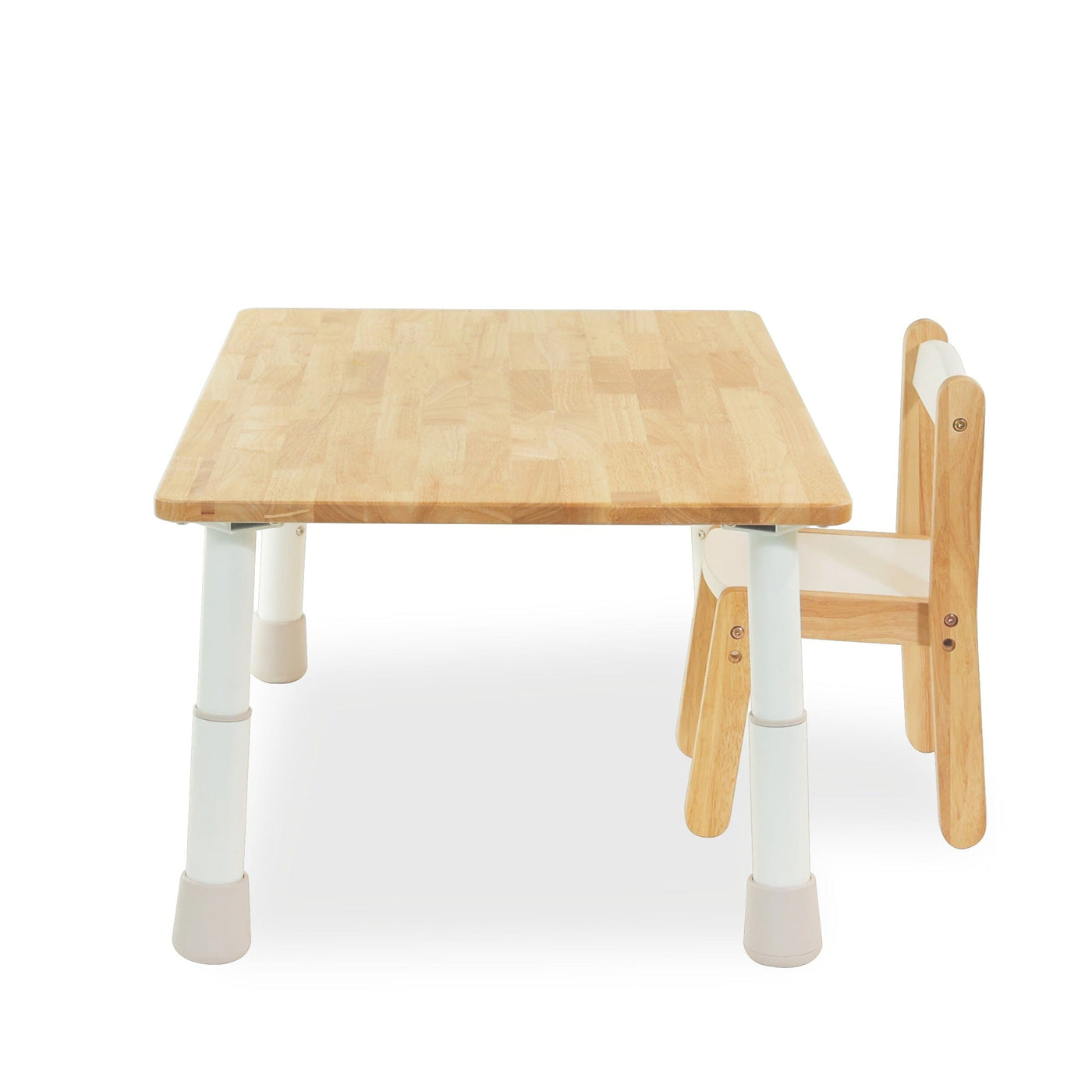 ARIA Montessori Kids Height Adjustable Table With One Wooden Chair