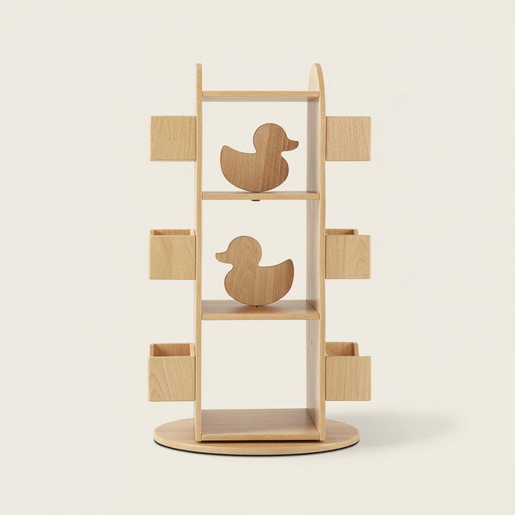 BINDI Revolving Solid Wood Bookcase