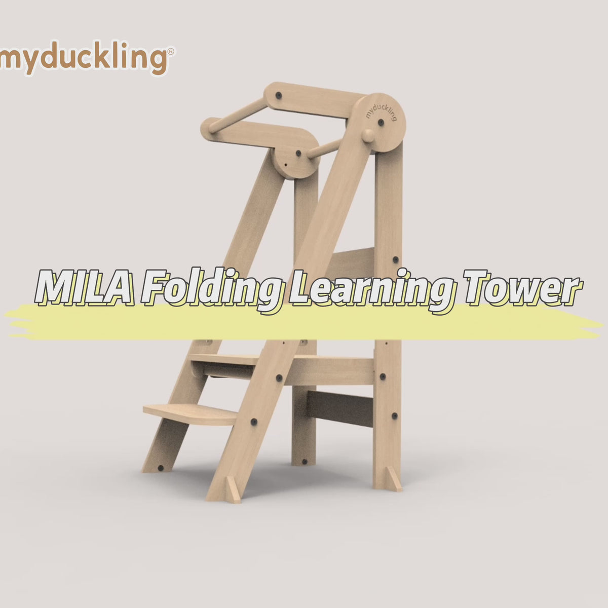 MILA Deluxe Folding Adjustable Learning Tower - My Duckling